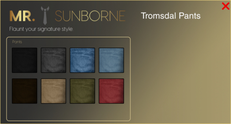 Second Life Marketplace - Mr. Sunborne Tromsdal Pants Fatpack